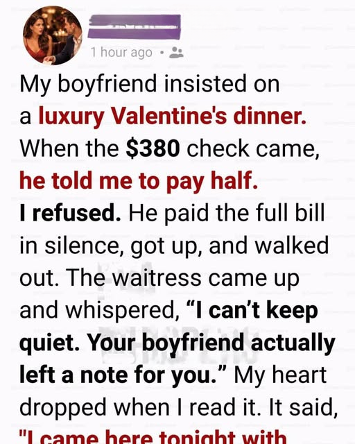 Heartless Valentine Supper Examination Exposes Why A Seven-Year ...